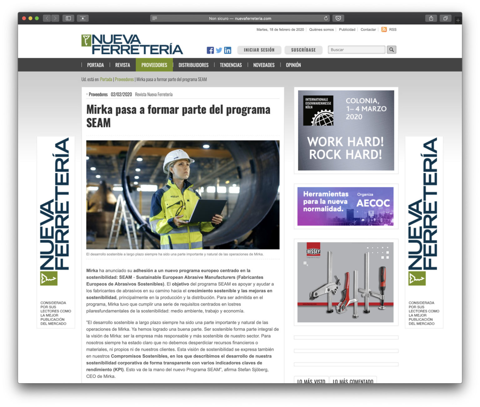 Mirka pasa a formar parte del programa SEAM - SEAM . Sustainable ...